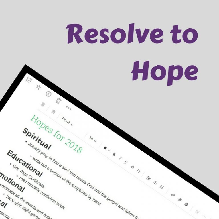 Resolve to Hope – FaVe Mom